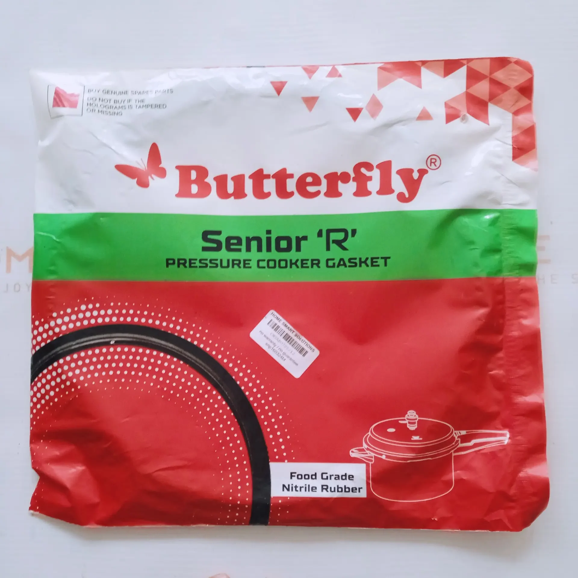 BUTTERFLY SENIOR ‘R’STAINLESS STEEL 7.5/12 LITRE PRESSURE COOKER GASKET ...